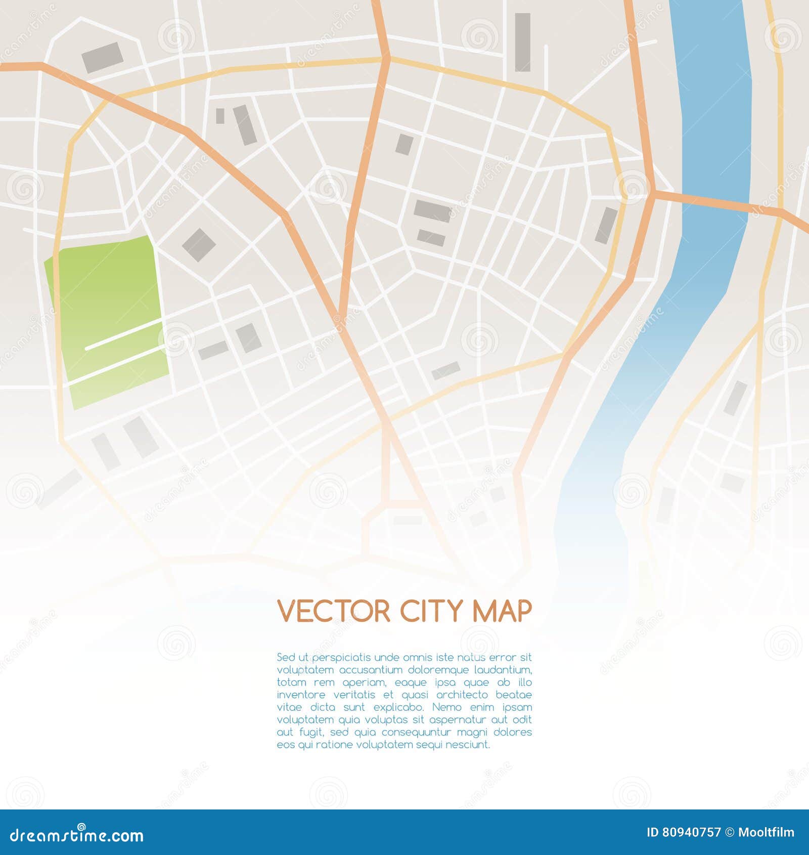 Vector city map background stock vector. Illustration of house - 80940757