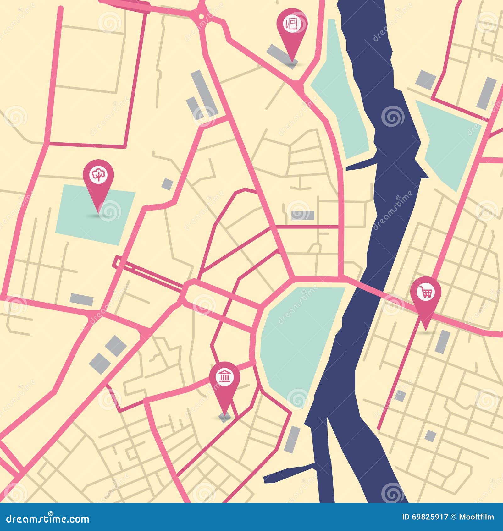Vector city map stock vector. Illustration of modern - 69825917 Vector city map stock vector. Illustration of modern - 69825917