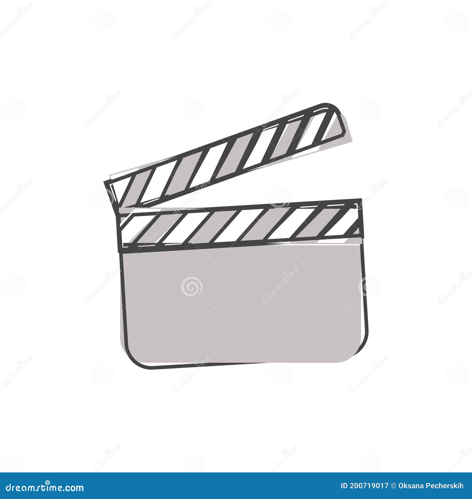 Vector Clapper for Movie on White Isolated Background Stock Vector ...