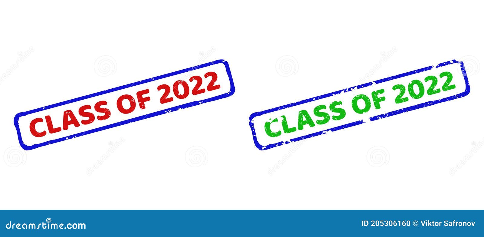 CLASS of 2022 Bicolor Rough Rectangular Watermarks with Corroded Surfaces Stock Illustration ...