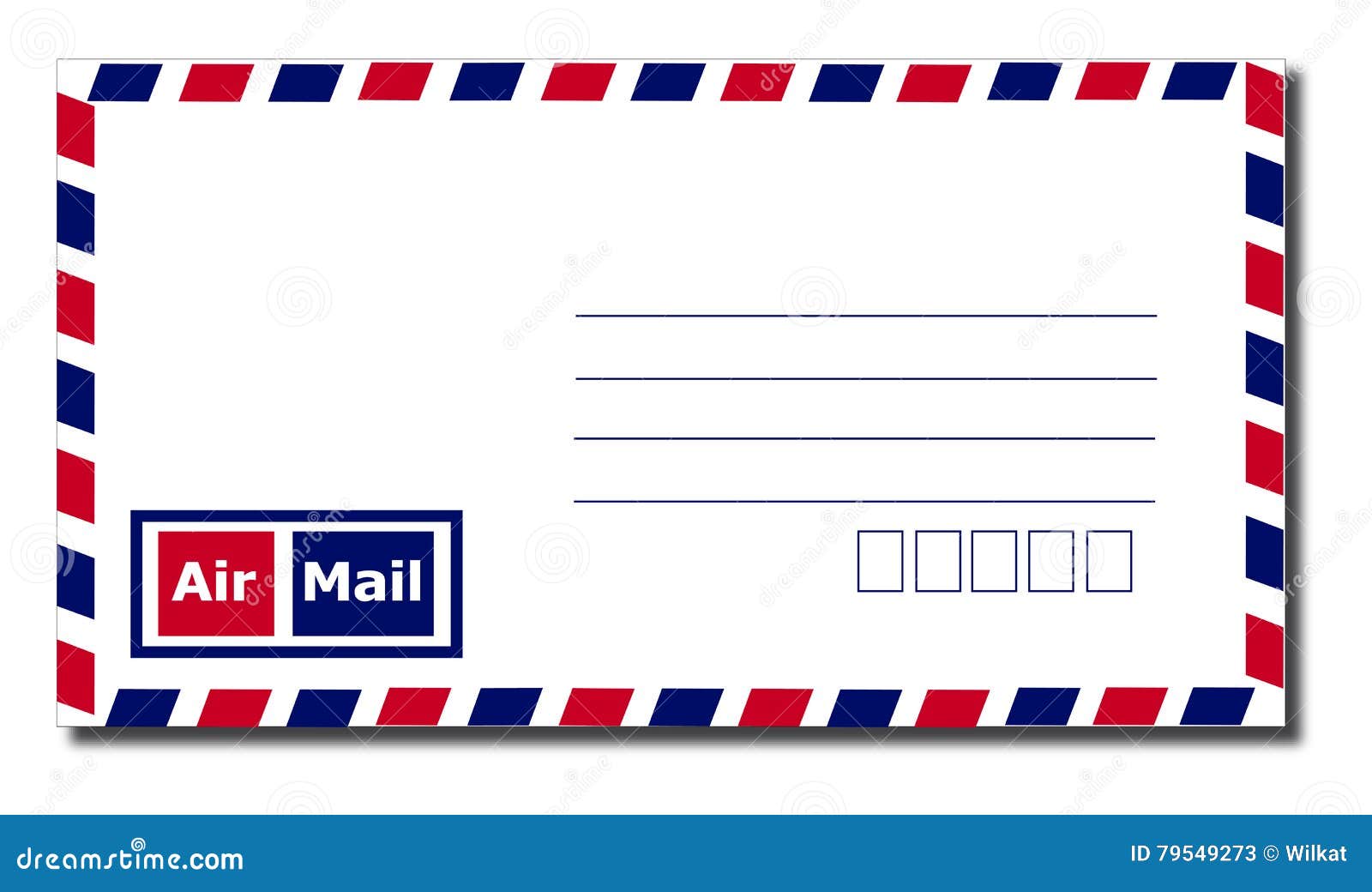 Vector classic air mail. stock vector. Illustration of sticky - 79549273