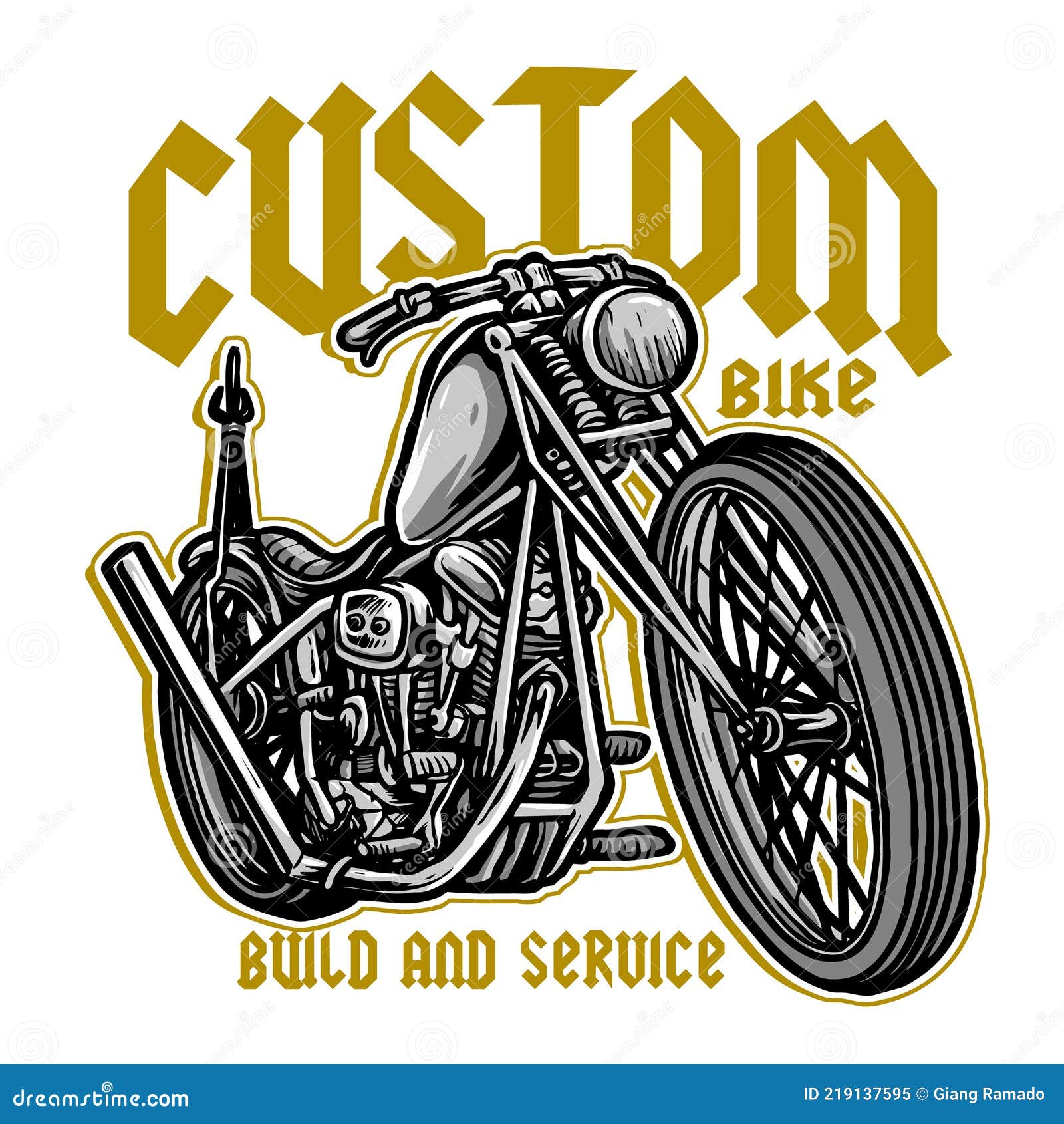 Vector of Classic Custom Motorcycle Badge Stock Vector - Illustration ...