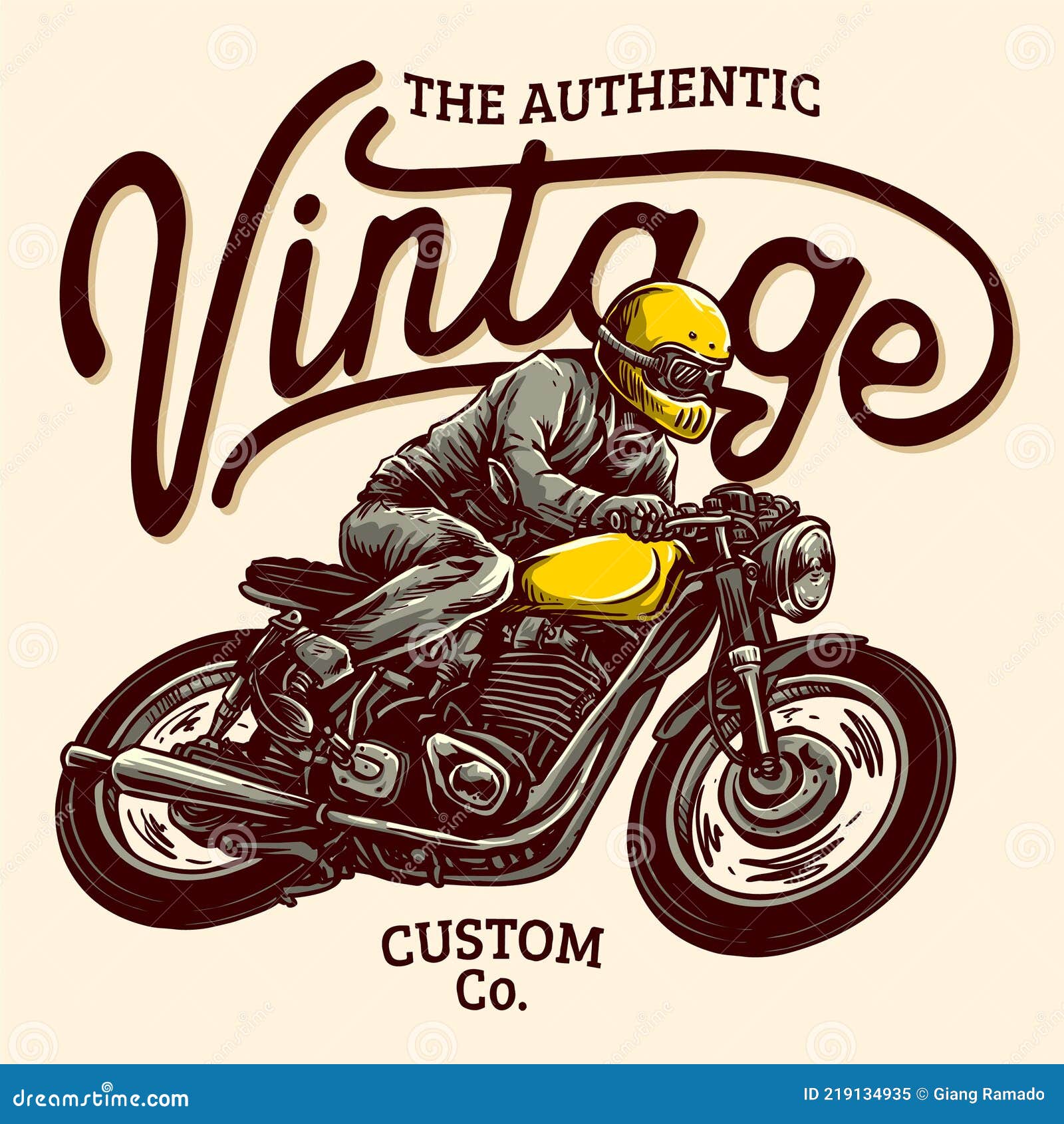 Vector of Classic Custom Motorcycle Badge Stock Vector - Illustration ...