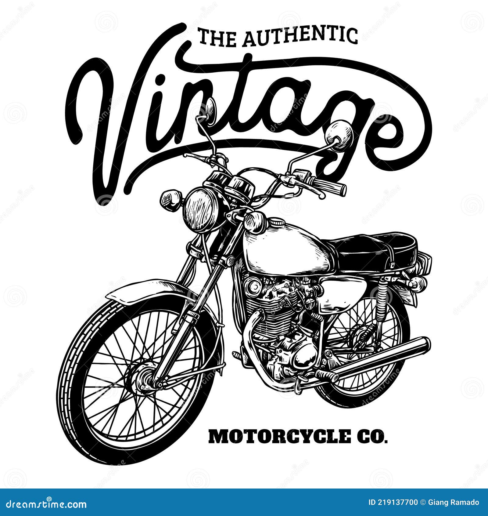 Vector of Classic Custom Motorcycle Badge Stock Vector - Illustration ...