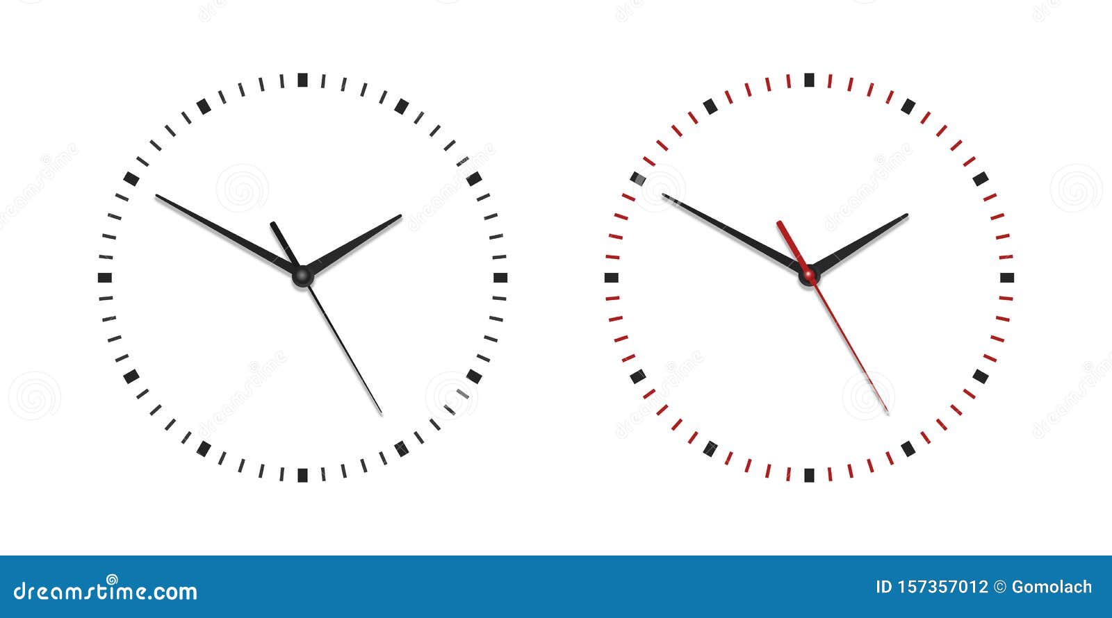 Vector Classic Simple Wall Clock without Numbers Isolated on White ...