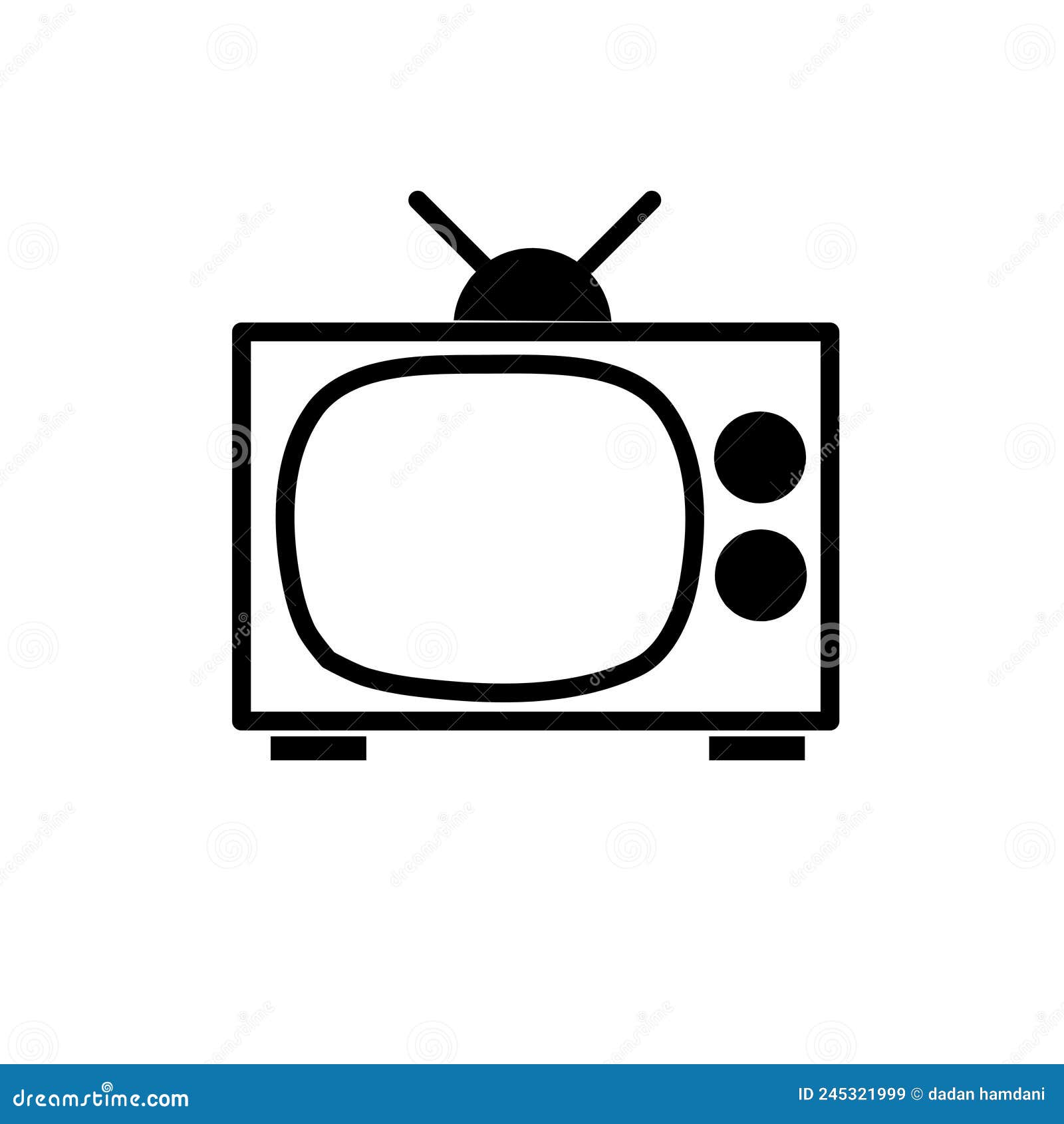 Vector Classic Television with Simple Design Stock Vector ...