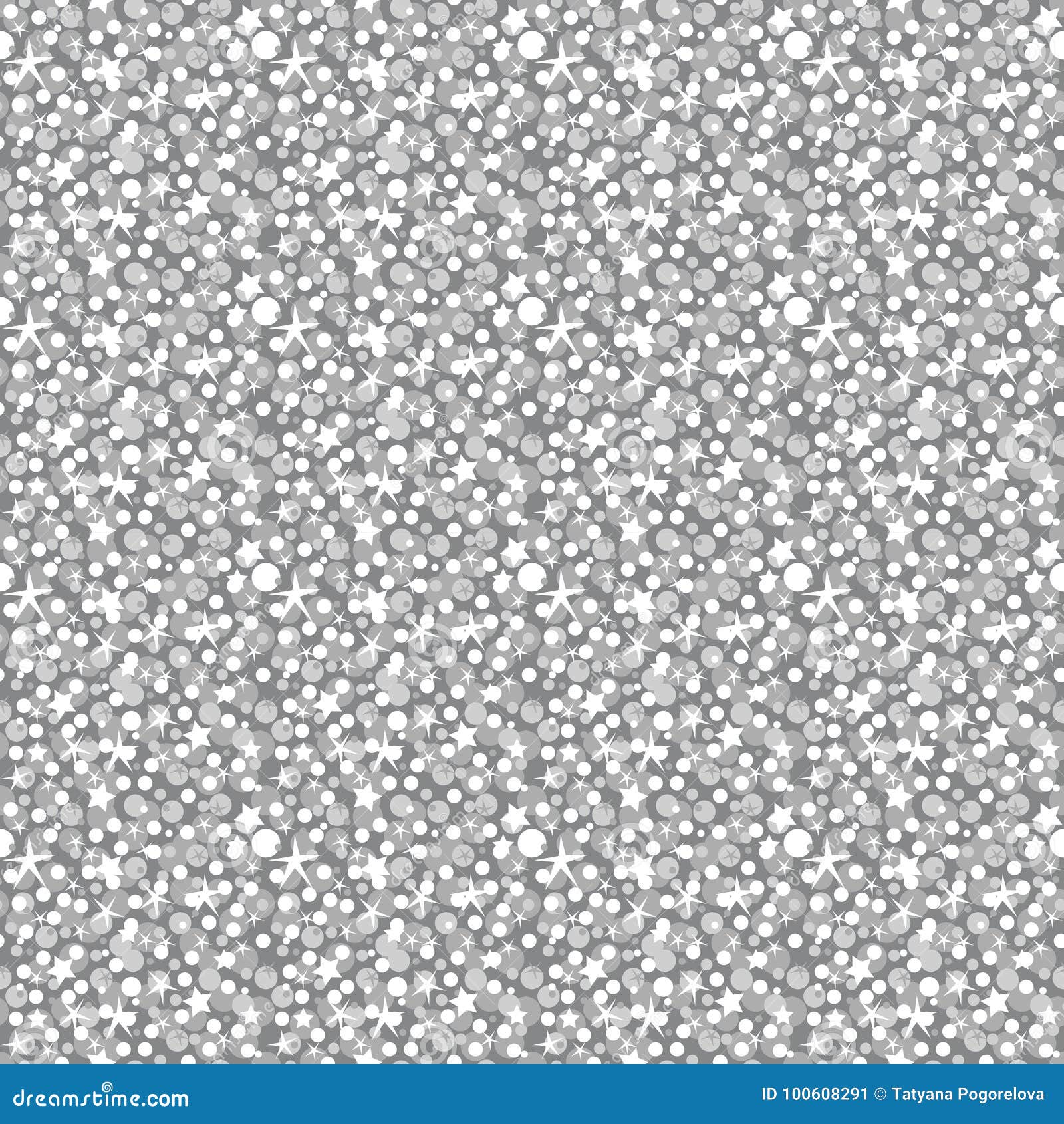 Vector Classical Ornament. Seamless Abstract Light Silver Pattern Stock ...