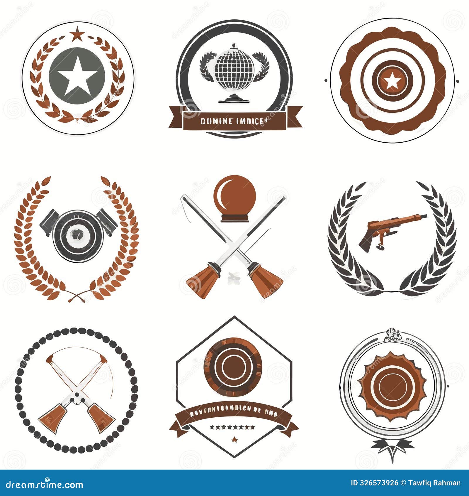 Vector Clay Target Emblems and Design Elements Stock Illustration ...