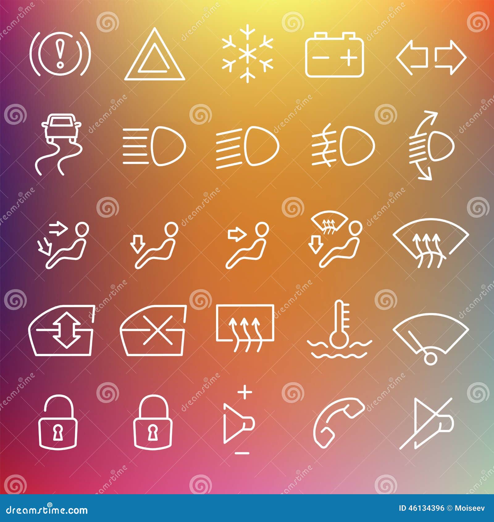 Vector clean icons set stock vector. Illustration of ventilation - 46134396