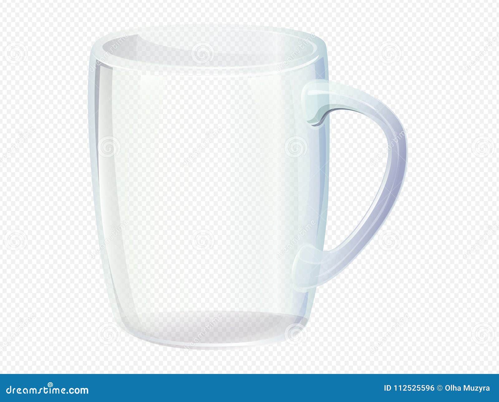 Vector clear glass Mug stock vector. Illustration of clear - 112525596