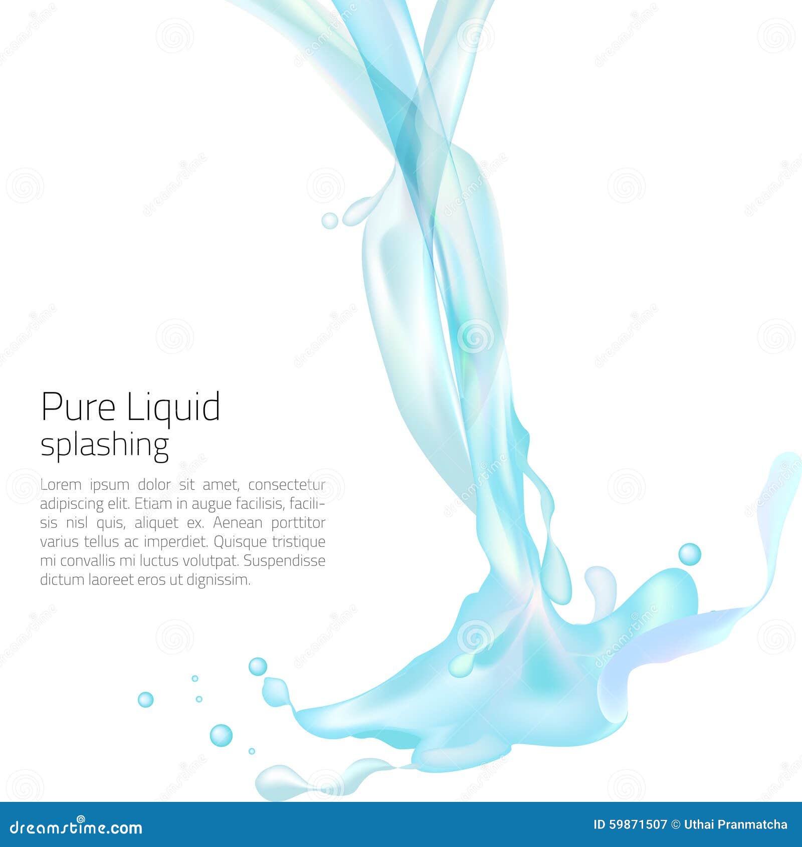 Vector of Clear Water and Composition Design Stock Vector ...