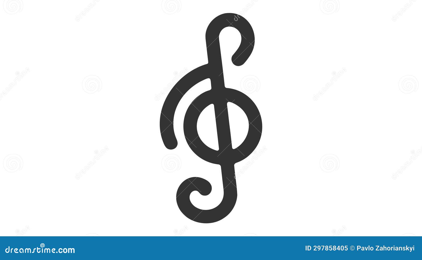 Vector Clef Musical Note Icon on White Background Stock Vector ...
