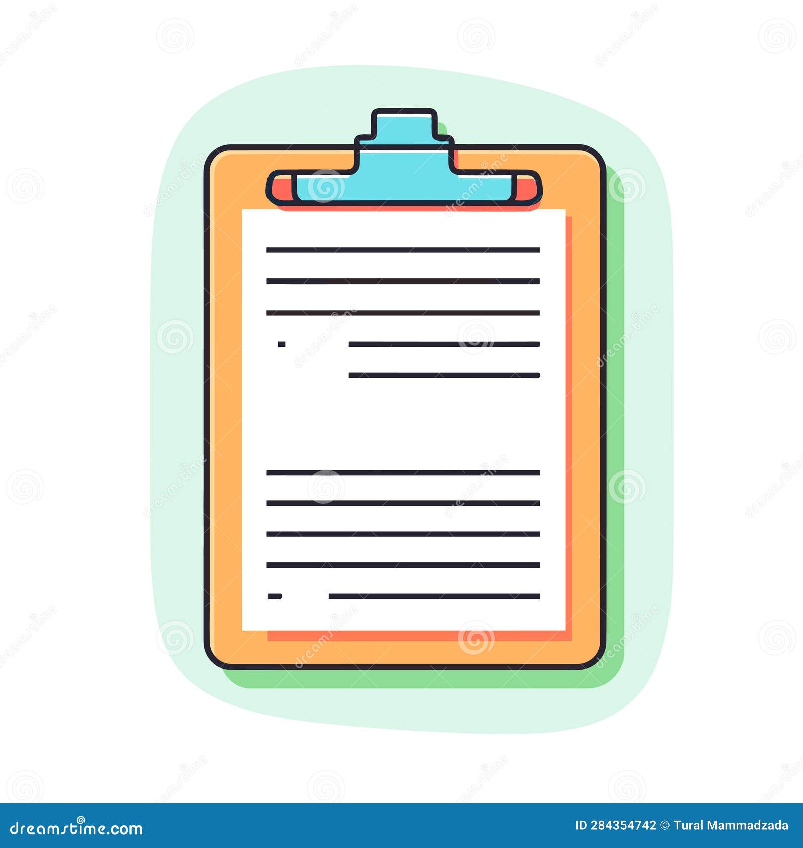 Vector of a Clipboard with an Attached Notepad, Perfect for Taking ...