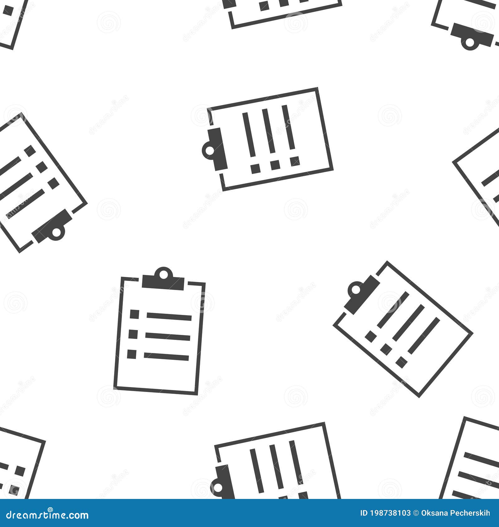 Vector Clipboard and Checklist with Checkmarks. Business Tablet with a ...