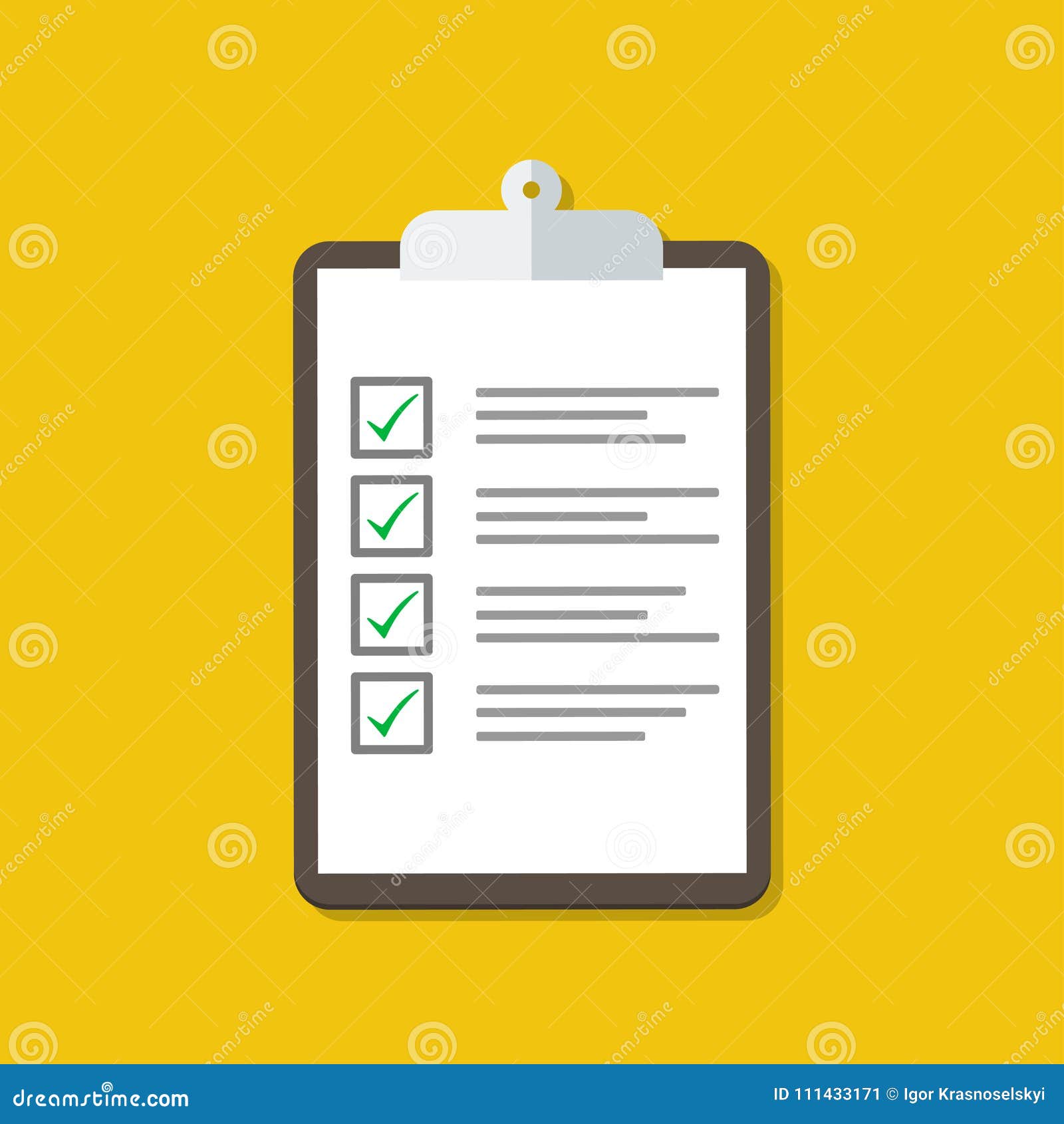 Vector Clipboard with Checklist. Flat Design. Stock Vector Stock Vector ... Vector Clipboard with Checklist. Flat Design. Stock Vector Stock Vector ...