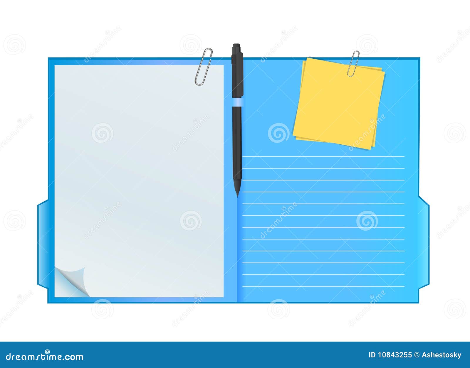 Vector clipboard folder stock vector. Illustration of clip - 10843255