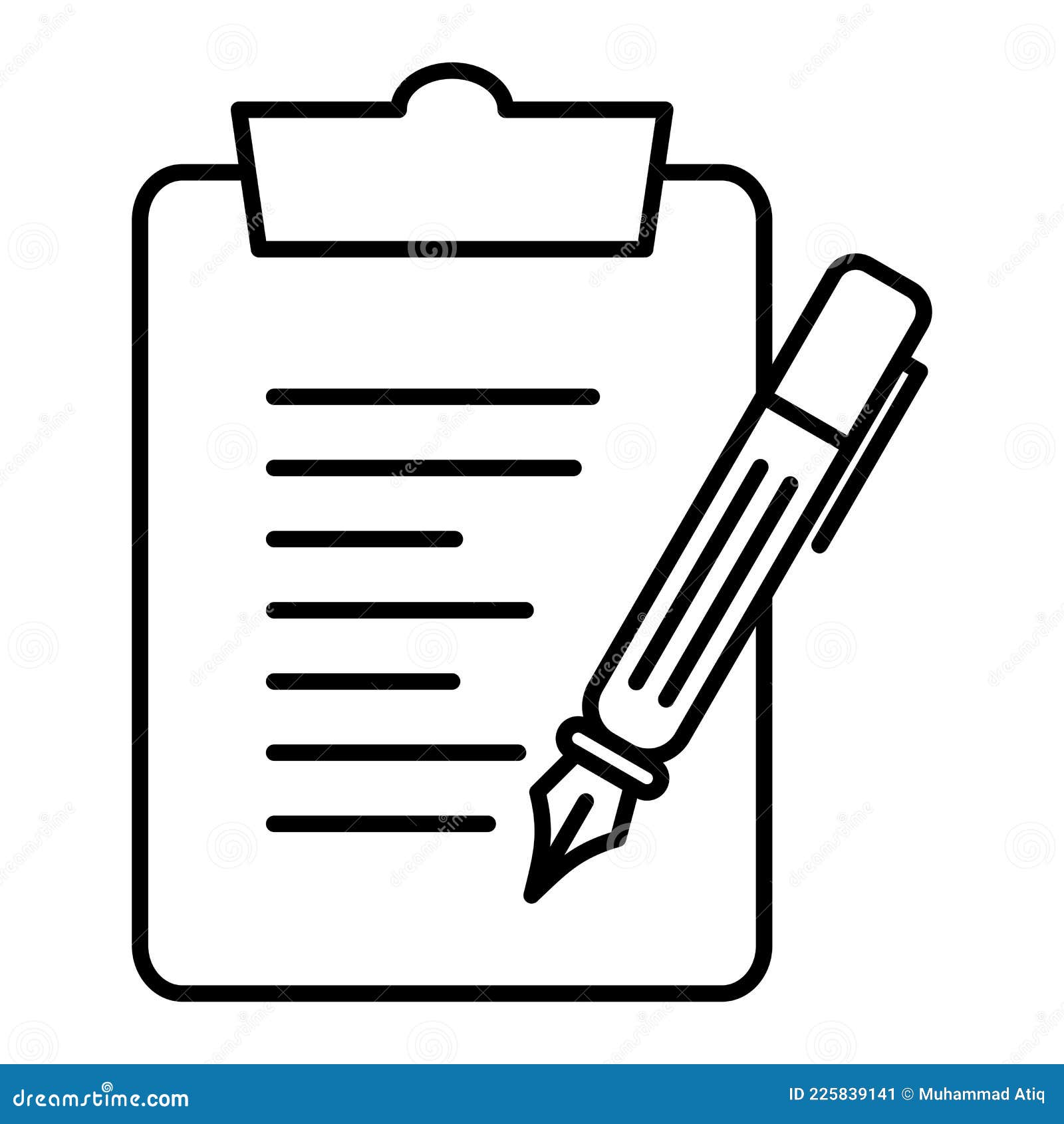 Clipboard Outline Colors Vector Illustration | CartoonDealer.com #31693882