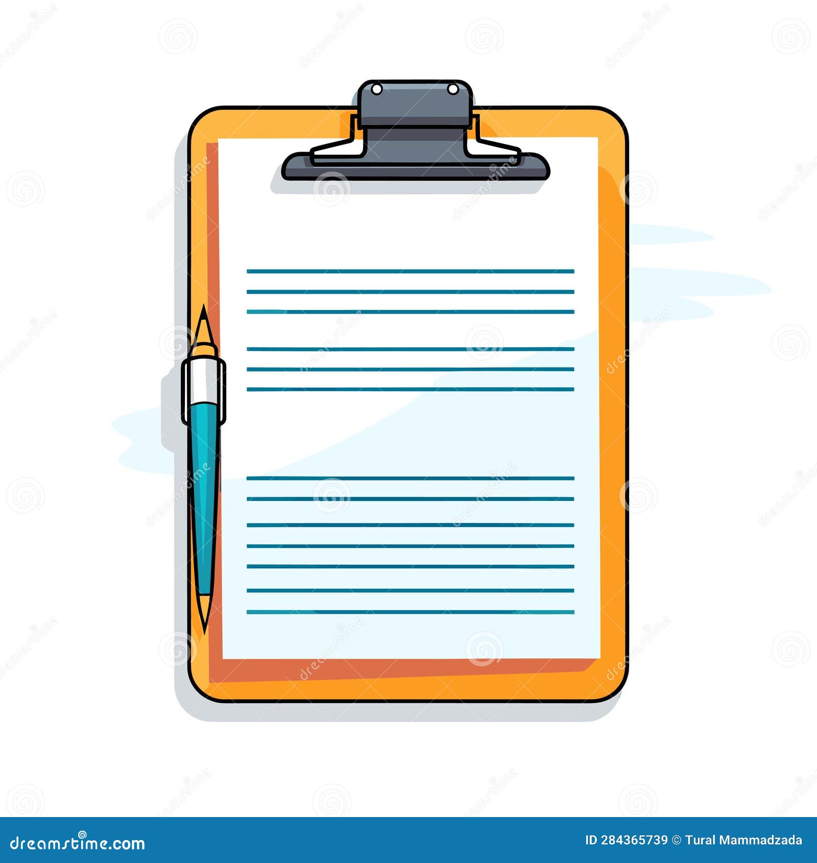 Vector of a Clipboard with a Pen on it, Perfect for Organizing and ...
