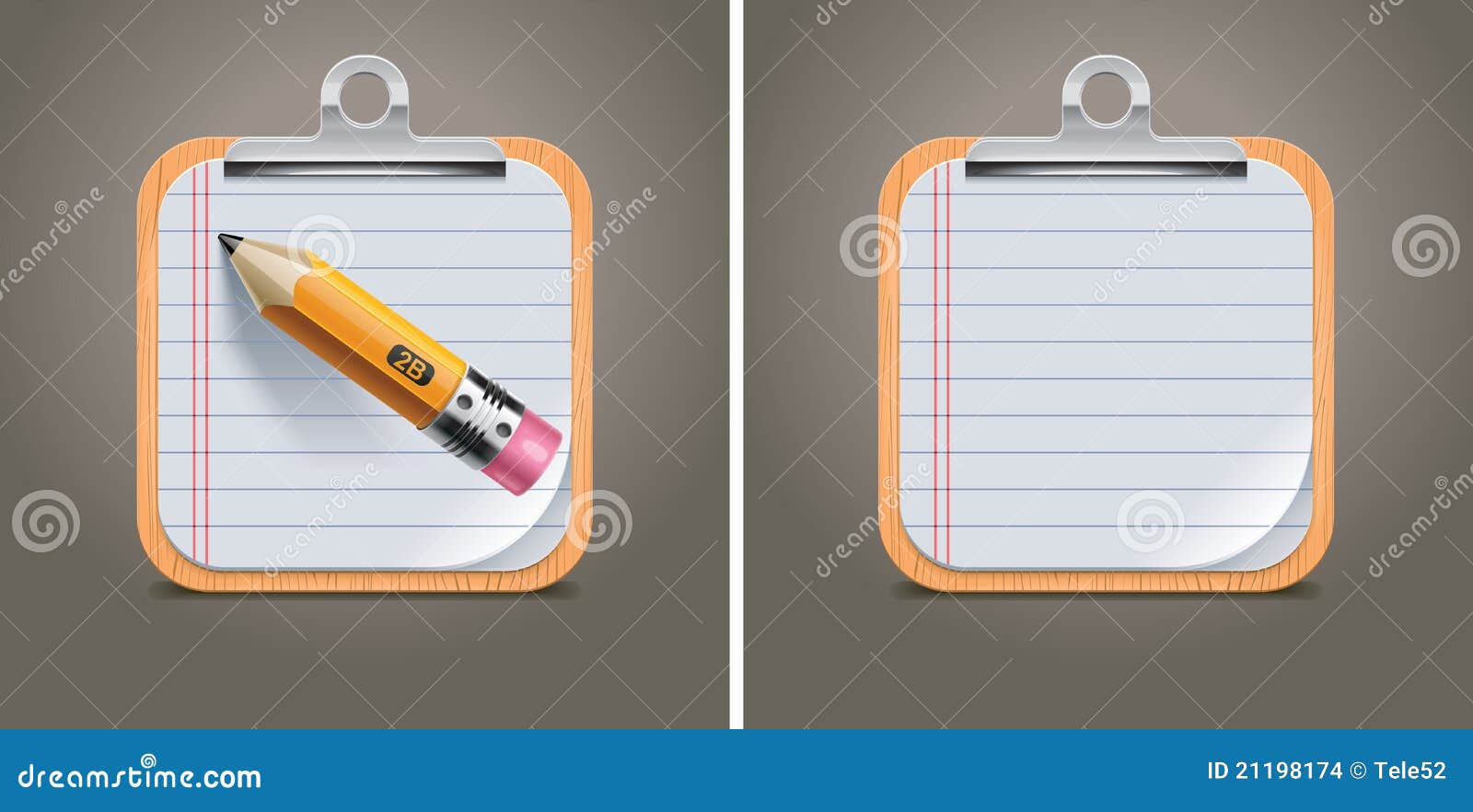 Vector Clipboard Square Icon Stock Vector - Illustration of binder ...