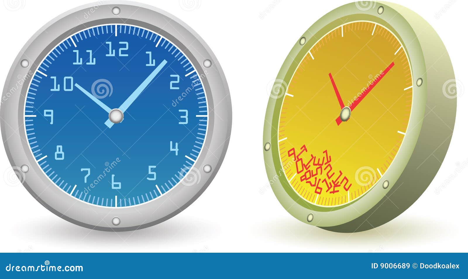 Vector clock stock vector. Illustration of single, isolated - 9006689