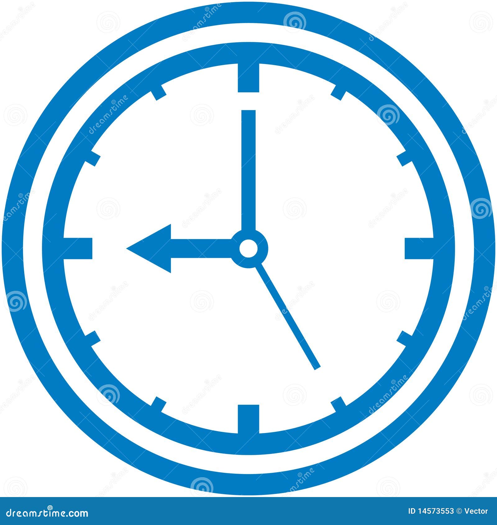 Vector Clock Dial Illustration Stock Vector - Illustration of arrow ...