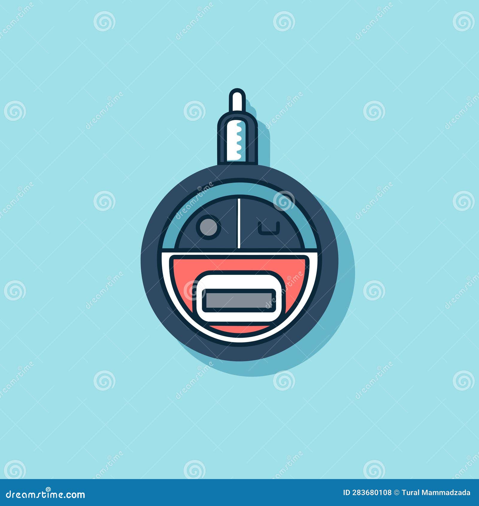Vector of a Clock with a Face Inside Stock Vector - Illustration of ...