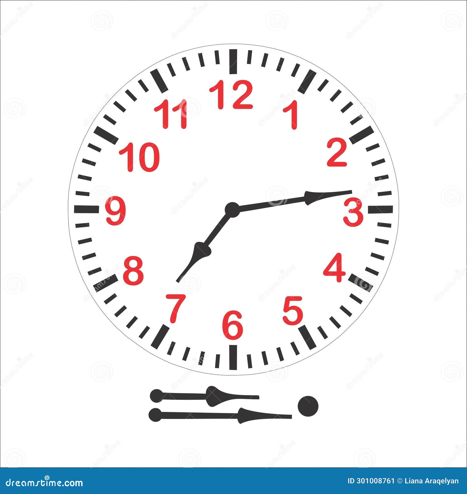 Clock Icon Vector. Vector Clock Hands. Stock Illustration ...