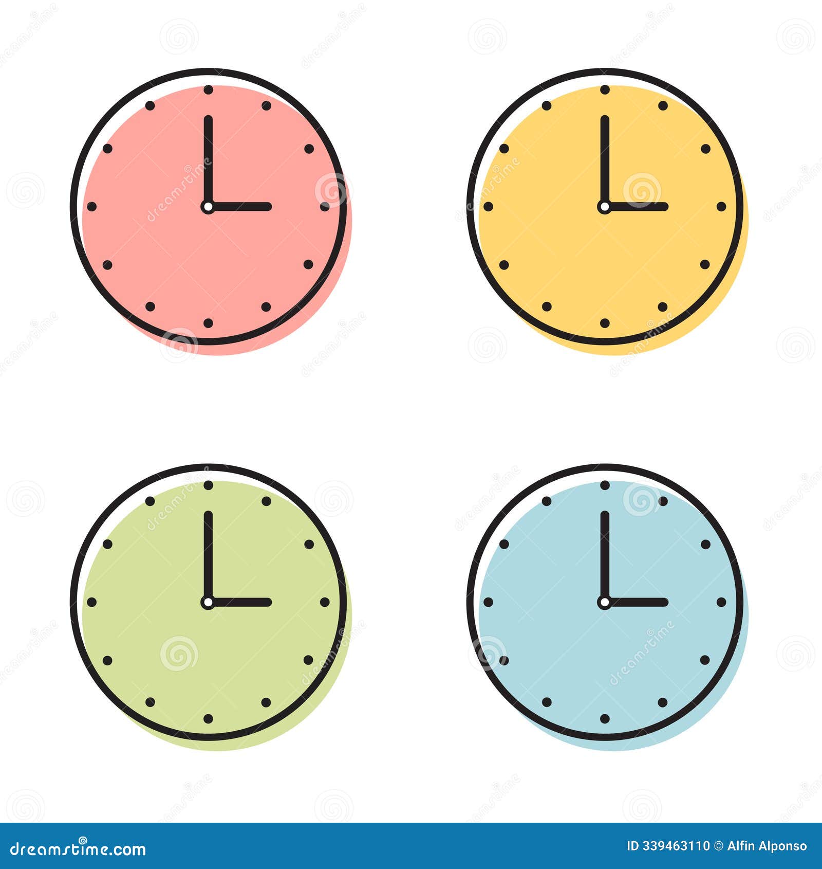 A Clock With Multiple Hands Moving At Different Speeds, Representing ...