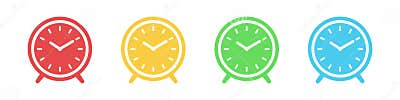 Vector Clock Icon Set. Clock Symbols Stock Illustration - Illustration ...