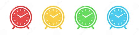 Vector Clock Icon Set. Clock Symbols Stock Illustration - Illustration ...