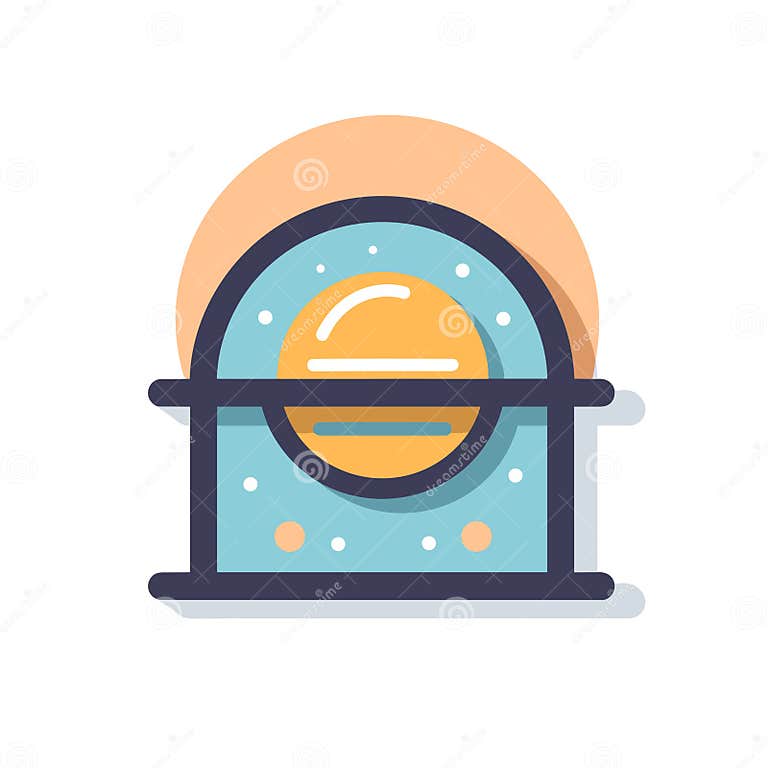 Vector of a Clock Icon with a Sun in the Middle for Design and ...