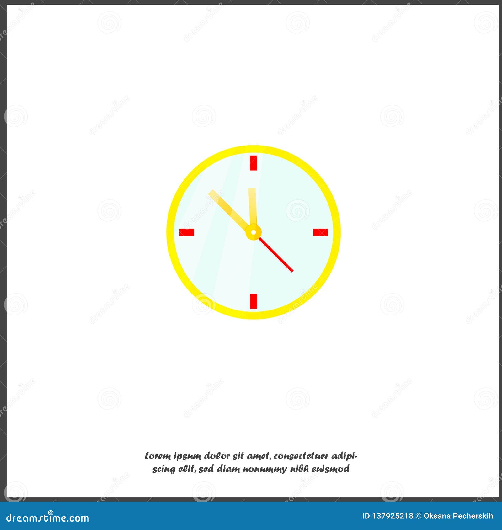 Vector Clock Icon. the Symbol of Time on White Isolated Background ...