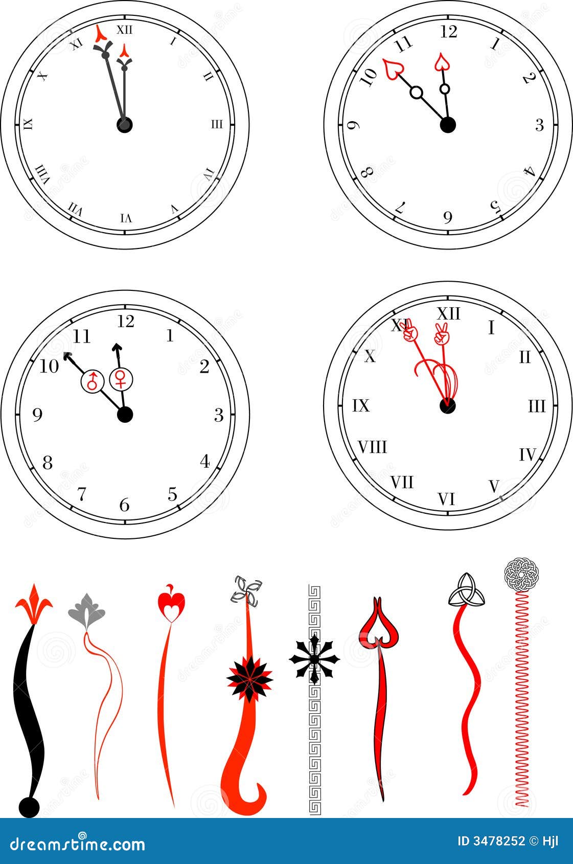 Vector clockface stock vector. Illustration of hour, face - 3478252