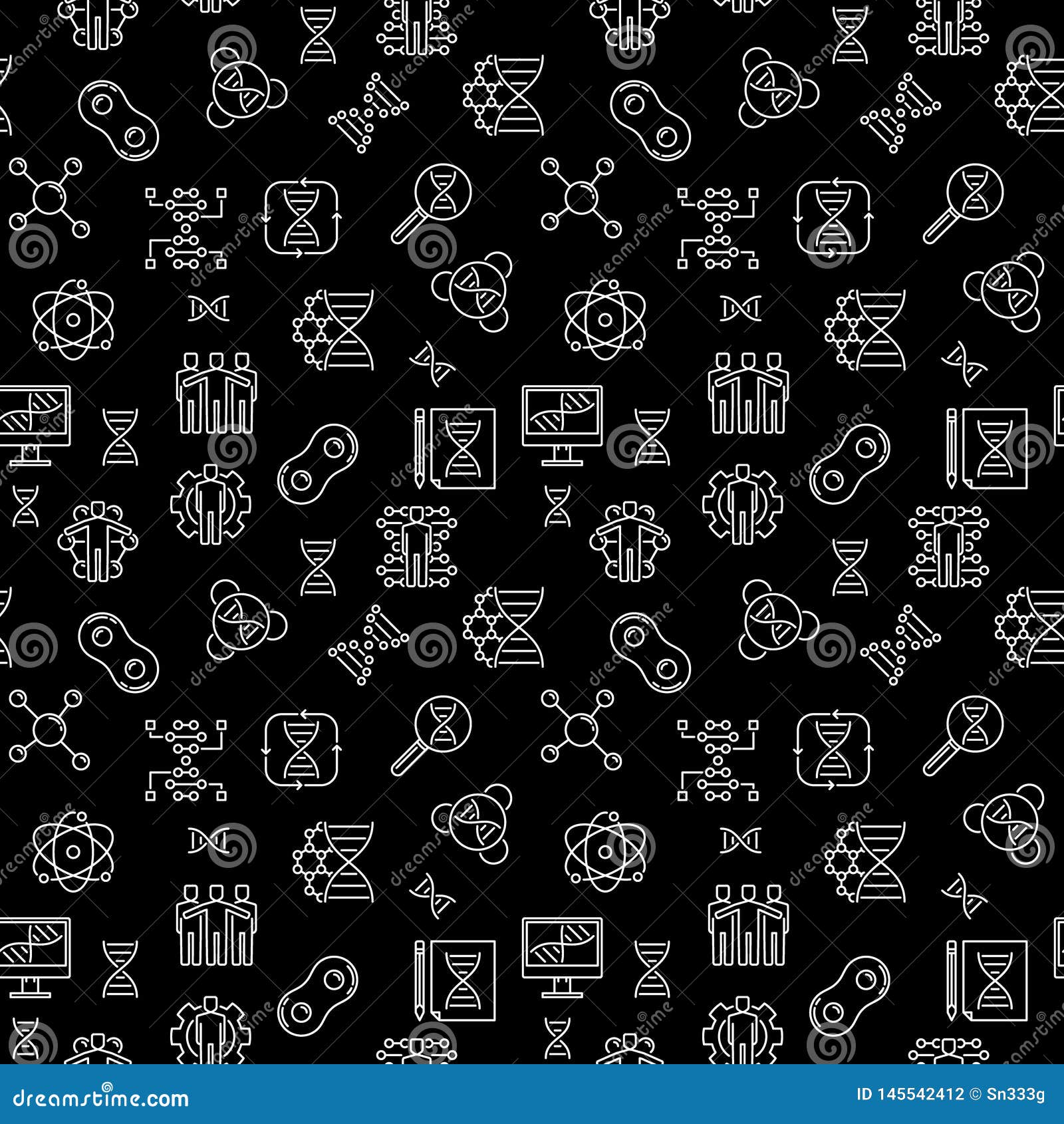 Cloning Concept Outline Banner. Vector Linear Illustration ...