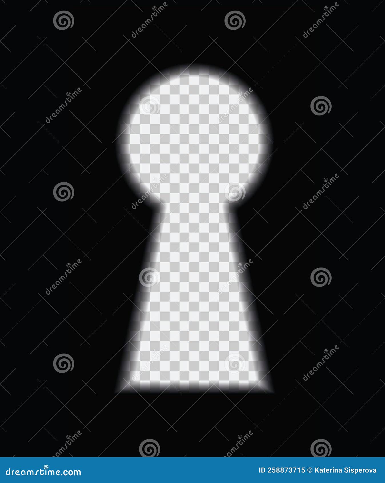Vector Close Up of a Dark Keyhole with Transparent Background Stock ...