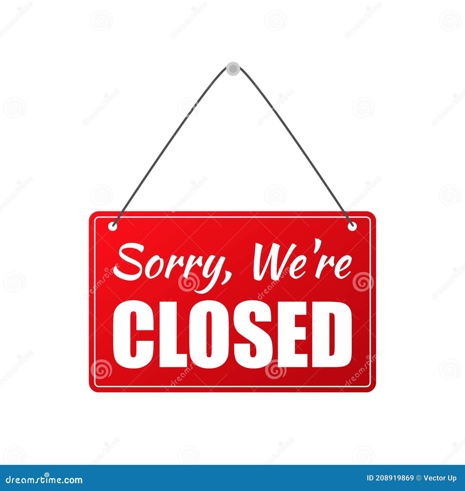 Vector Closed Store Sign. Vector Illustration. Stock Vector ...