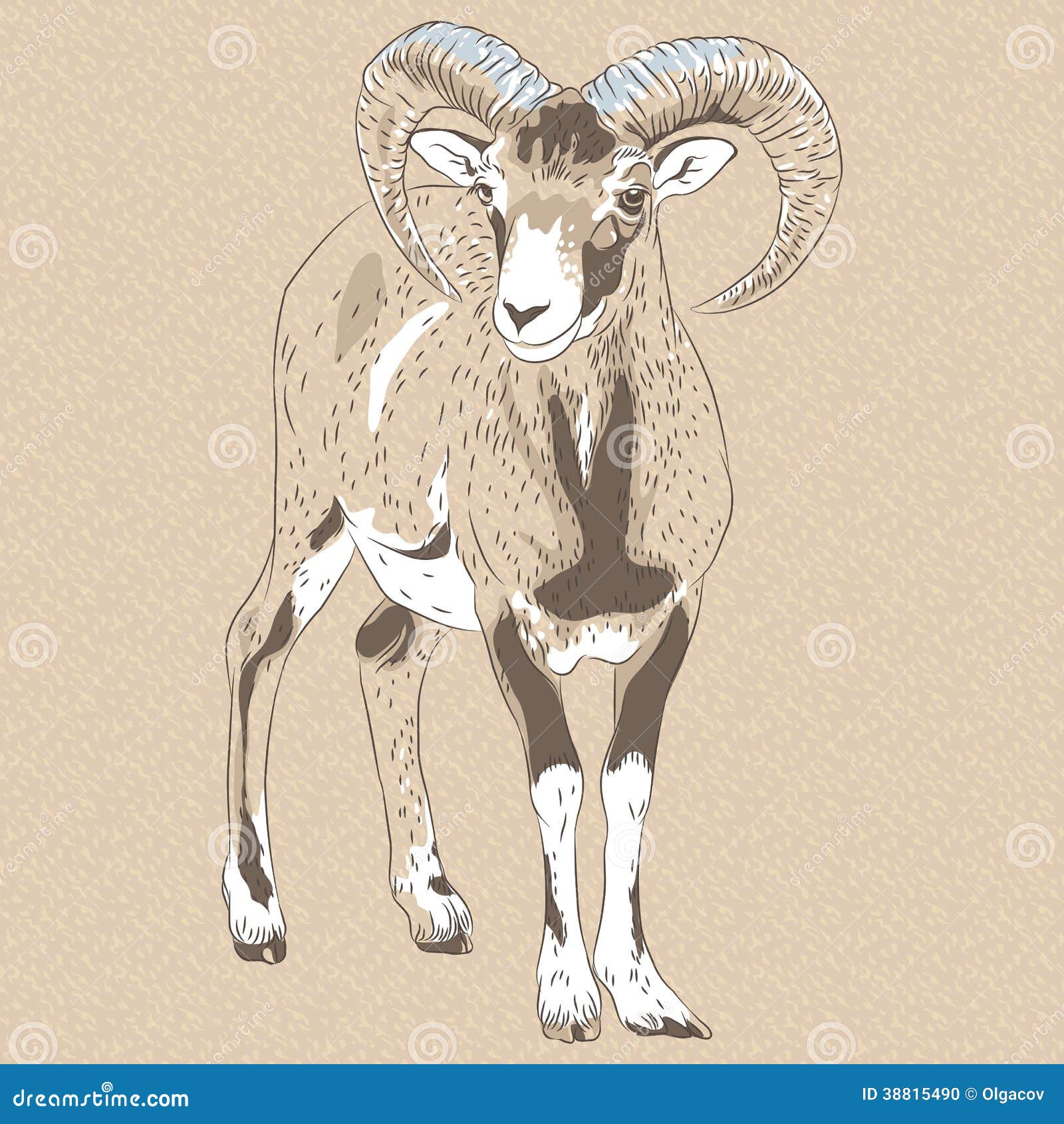 Alpine Ibex Vintage With Crown Vector Logo Design | CartoonDealer.com ...