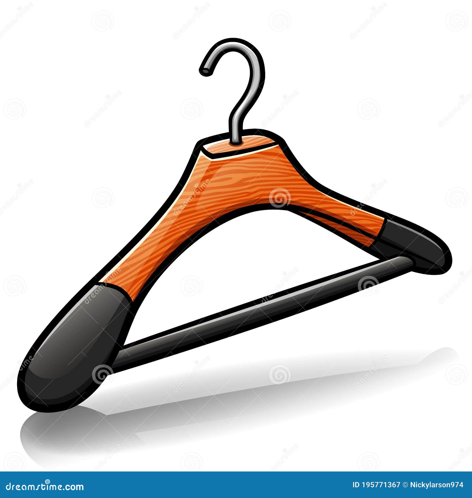 Vector Clothes Hanger Cartoon Isolated Stock Vector - Illustration of ...