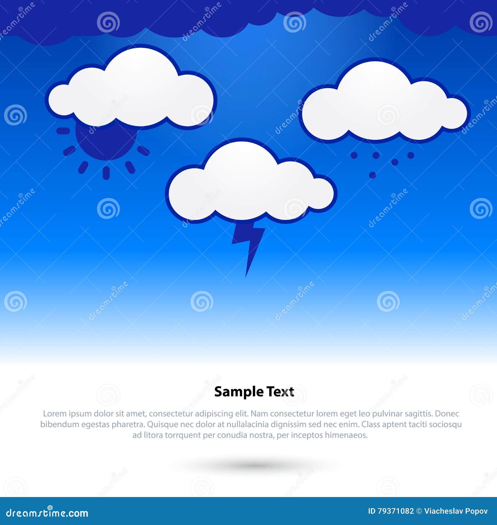 Vector cloud background stock vector. Illustration of brochure - 79371082