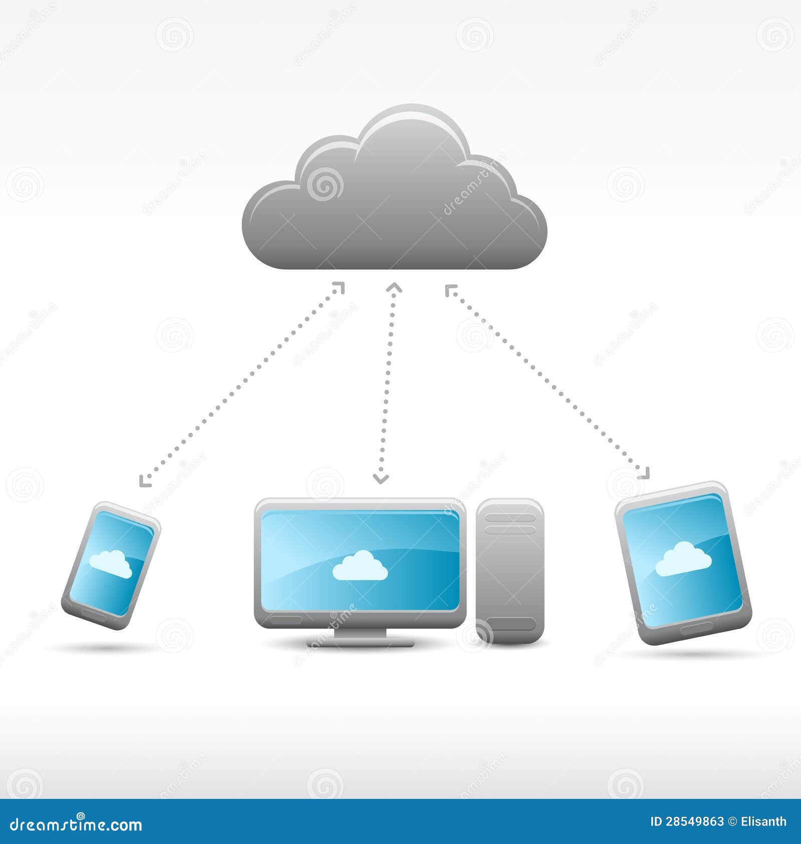Vector Cloud Computing Icons Stock Vector - Illustration of gray, icon ...