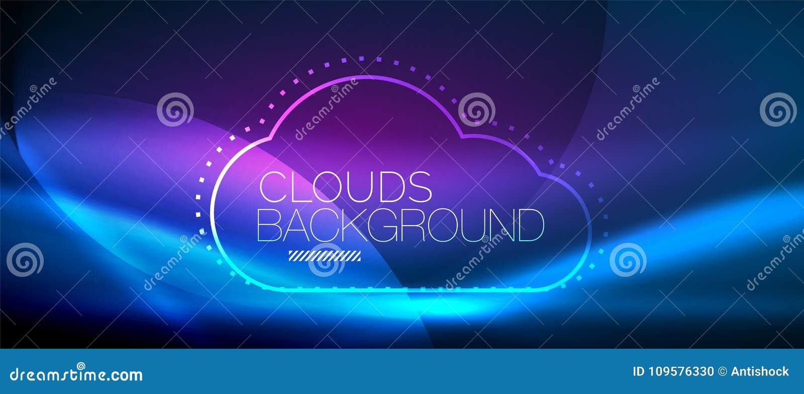 Vector Cloud Computing, Storage Concept Stock Vector - Illustration of neon, design: 109576330