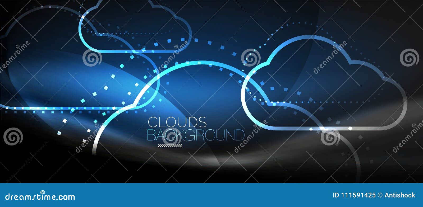 Vector Cloud Computing, Storage Concept Stock Vector - Illustration of glow, blue: 111591425