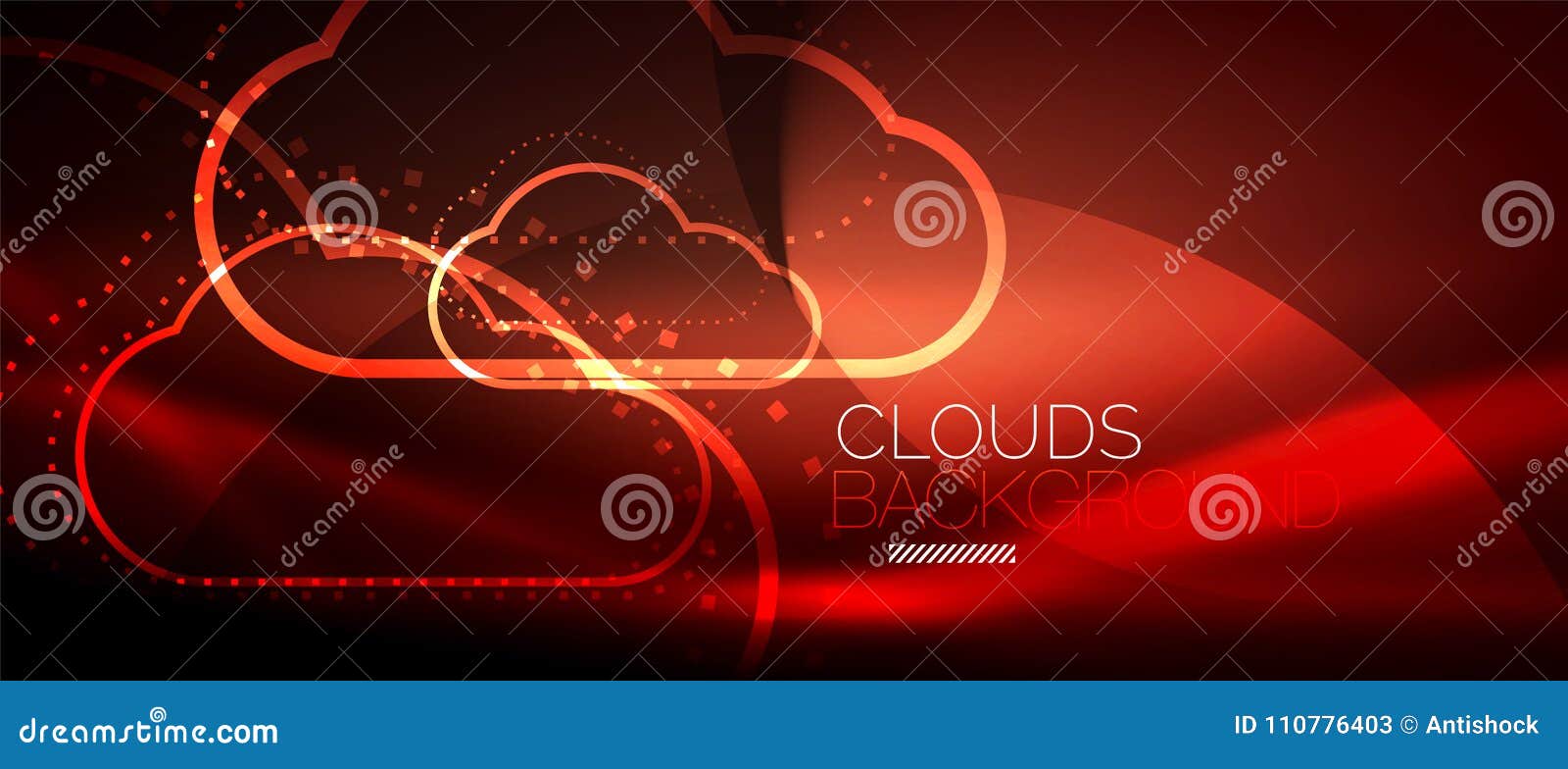 Vector Cloud Computing, Storage Concept Stock Vector - Illustration of calculations, night ...