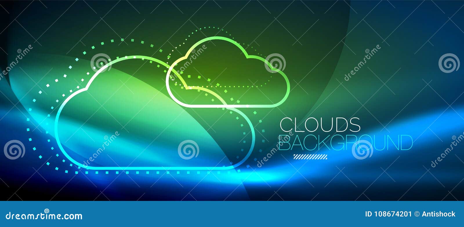 Vector Cloud Computing, Storage Concept Stock Vector - Illustration of glow, digital: 108674201