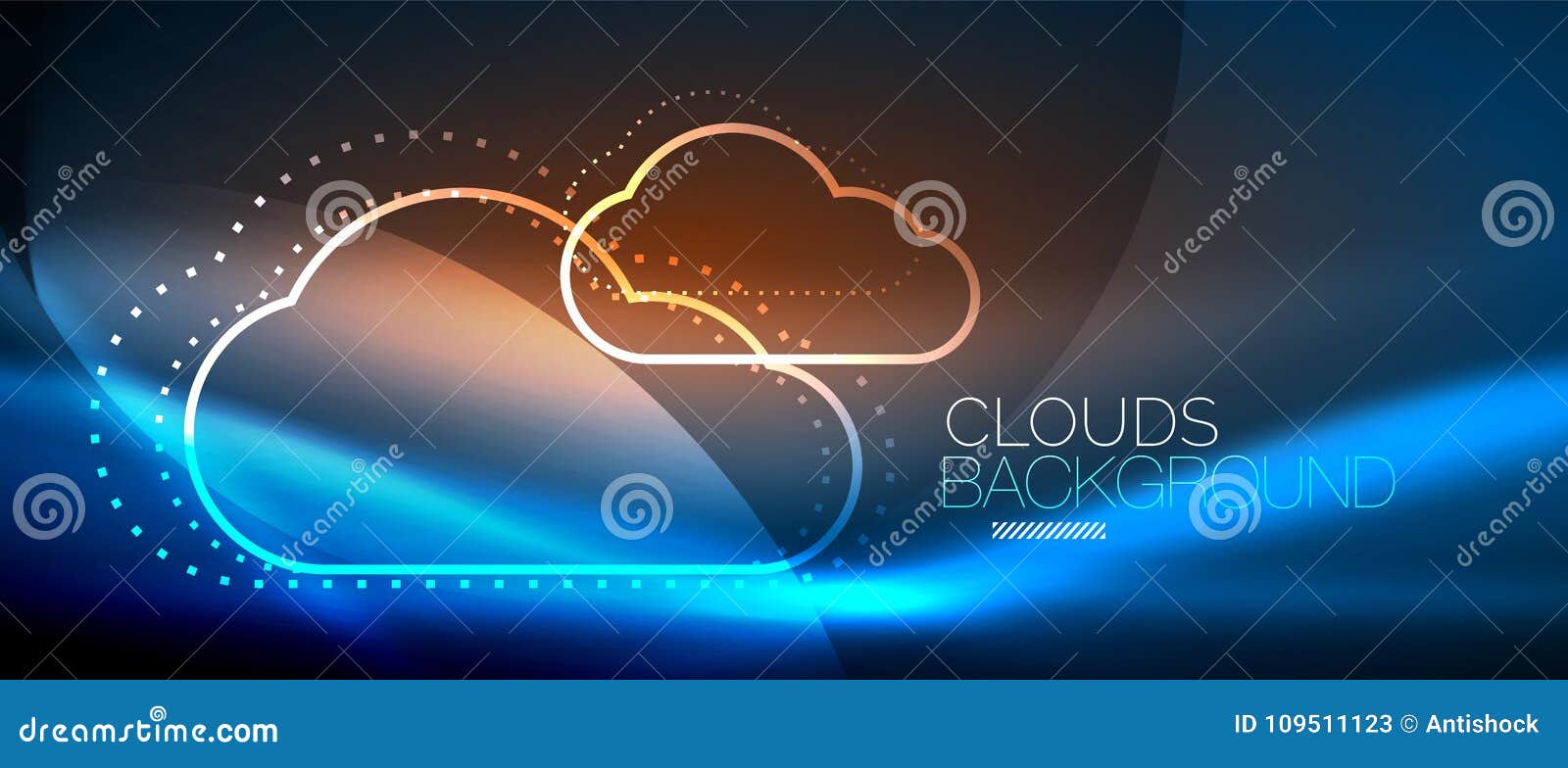 Vector Cloud Computing, Storage Concept Stock Vector - Illustration of light, effect: 109511123