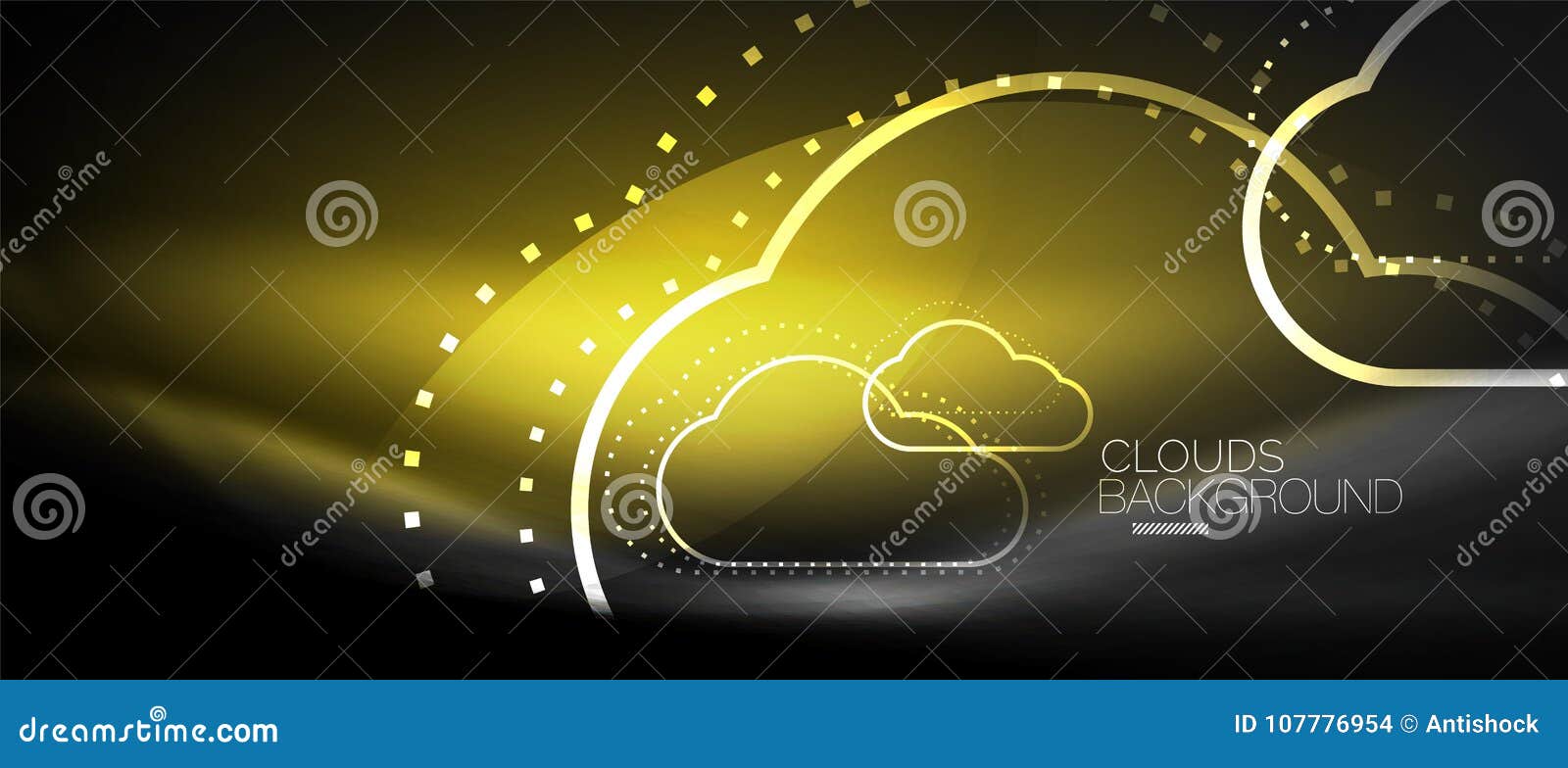 Vector Cloud Computing, Storage Concept Stock Vector - Illustration of light, background: 107776954