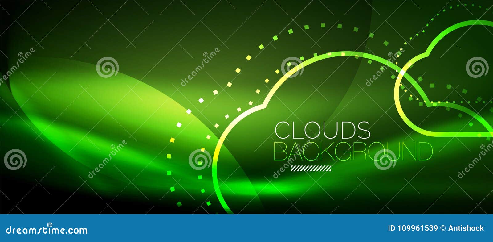 Vector Cloud Computing, Storage Concept Stock Vector - Illustration of communication, light ...