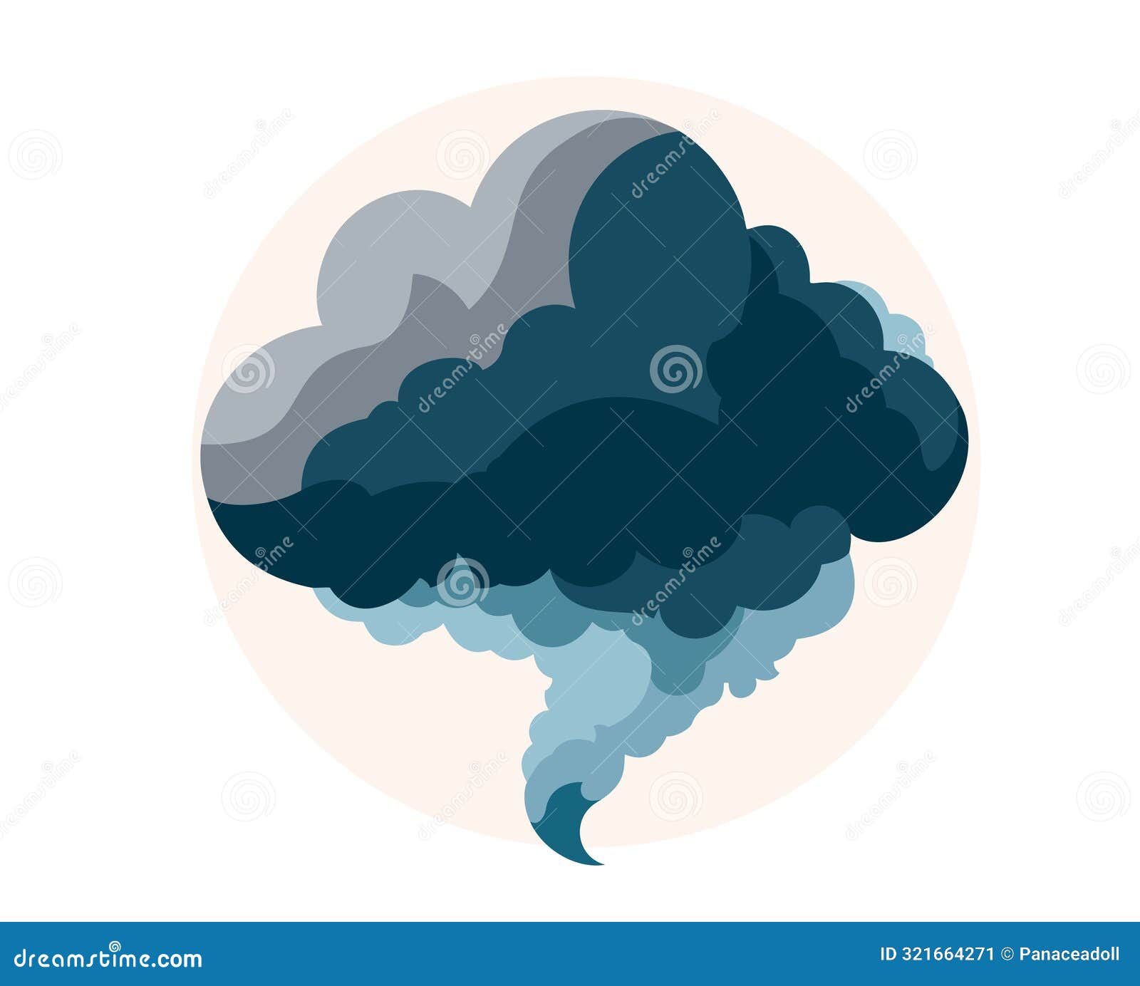 Vector Cloud in Cool Colors Stock Vector - Illustration of cloud ...
