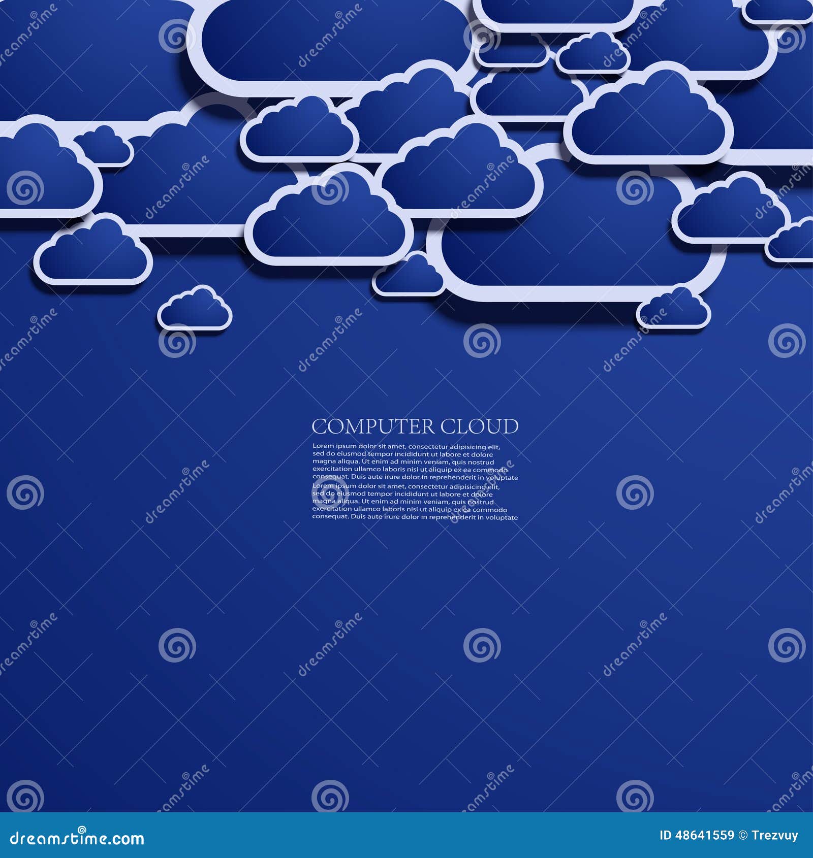 Vector Cloud Design Element Stock Vector - Illustration of bright, card ...