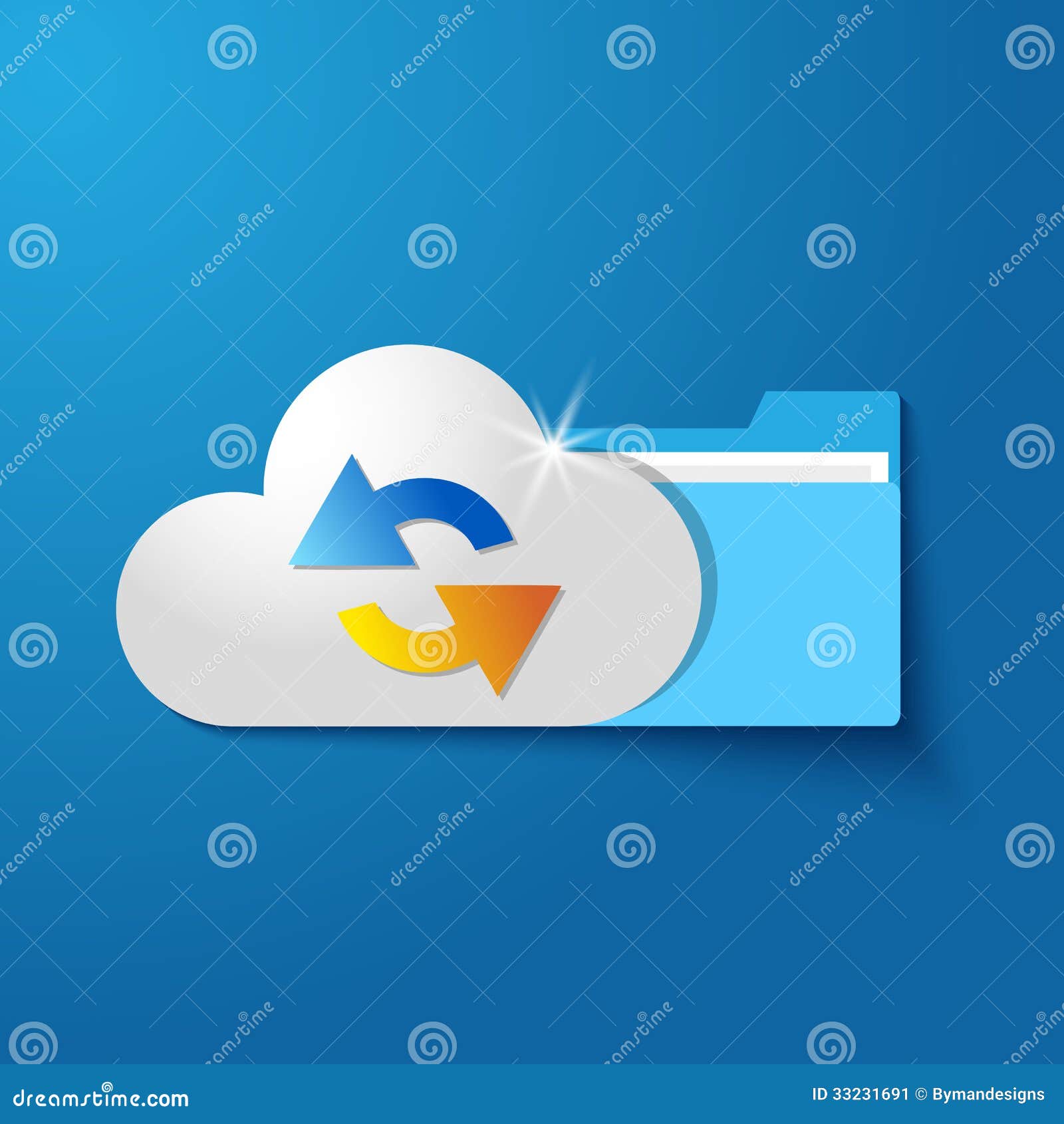 Cloud Folder Icon. Premium Style Design From Web Hosting Icon ...